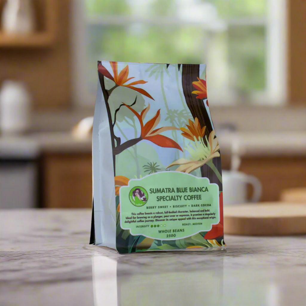 Award Winning Sumatra Blue Bianca Coffee Beans for Espresso Brewing ...